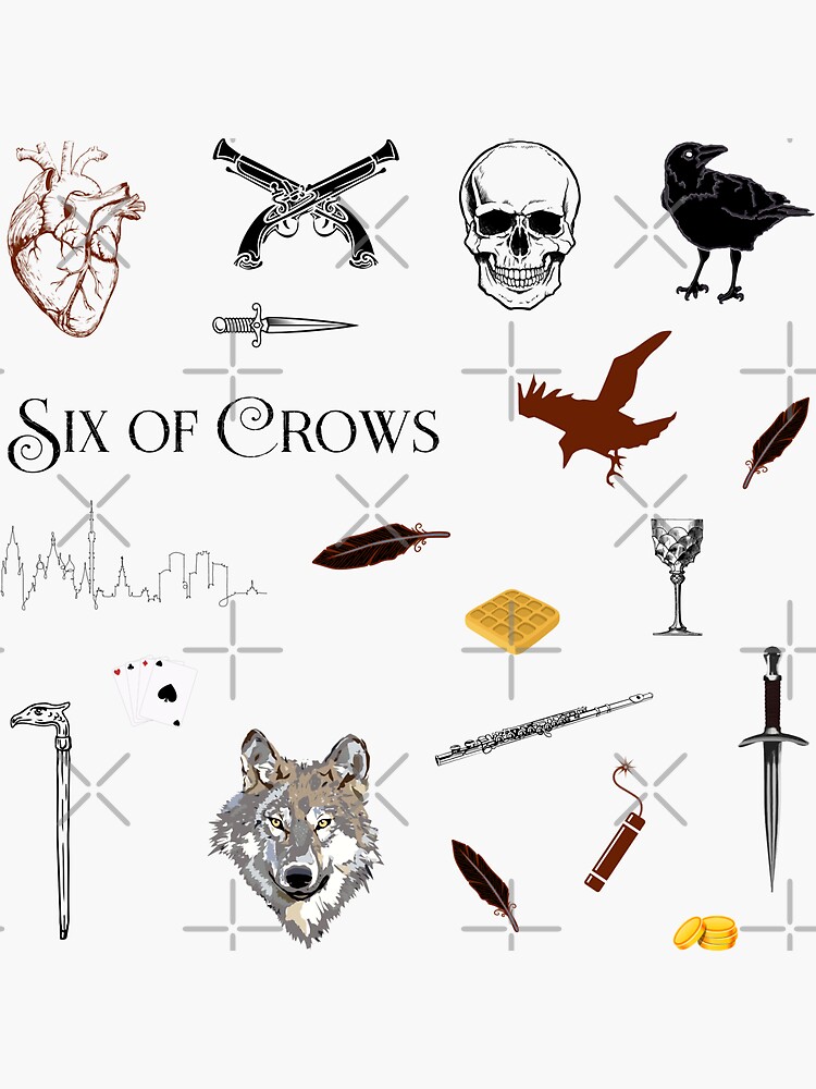"Sticker Pack, Six of crows" Sticker for Sale by lubookshop | Redbubble