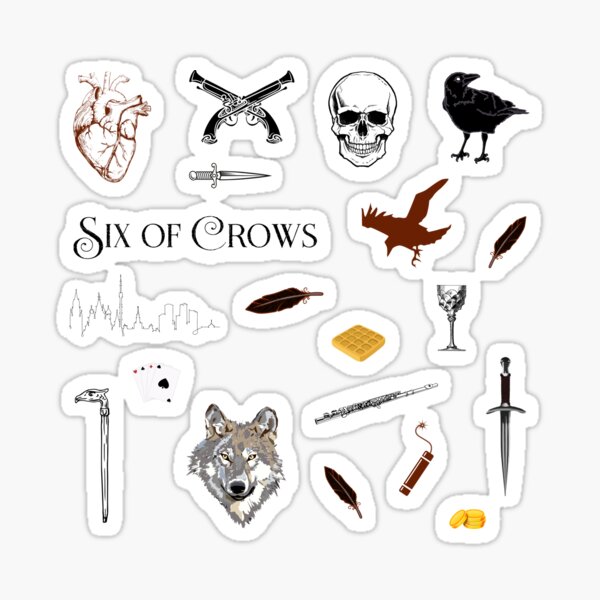 "Sticker Pack, Six of crows" Sticker for Sale by lubookshop | Redbubble