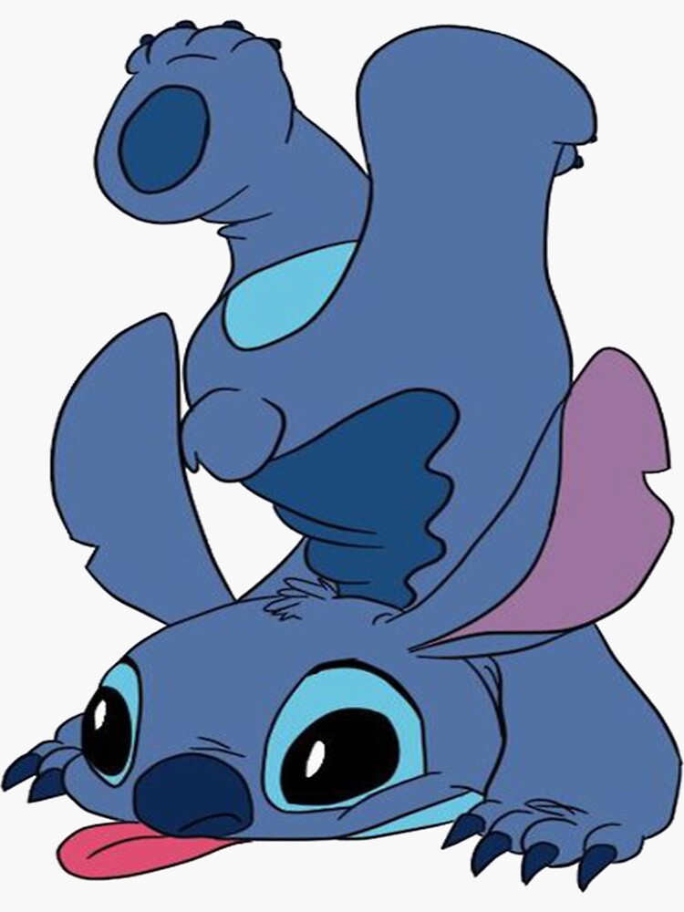 "stitch jump." Sticker for Sale by OscarReed26 | Redbubble