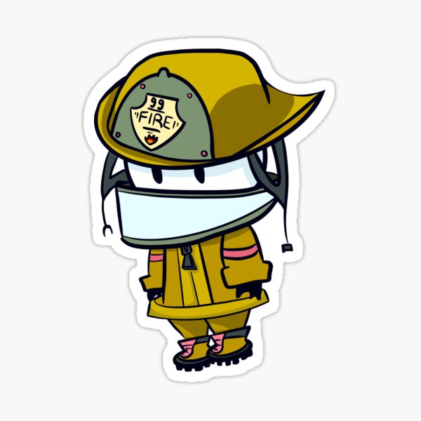 "Firefighter fireman" Sticker for Sale by MicaelaC | Redbubble