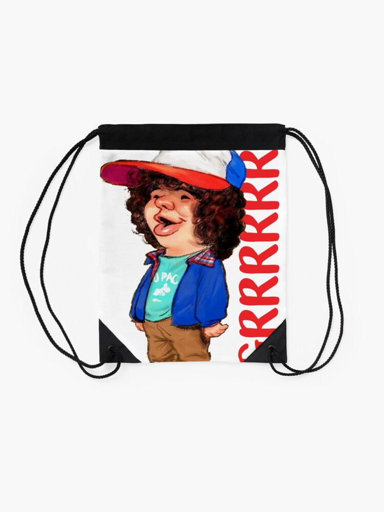 "Stranger Things Dustin Grrrr" Drawstring Bag for Sale by LeoZitro ...