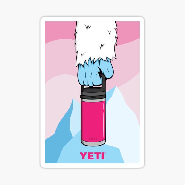 "Yeti Poster" Sticker for Sale by liffegraphics | Redbubble