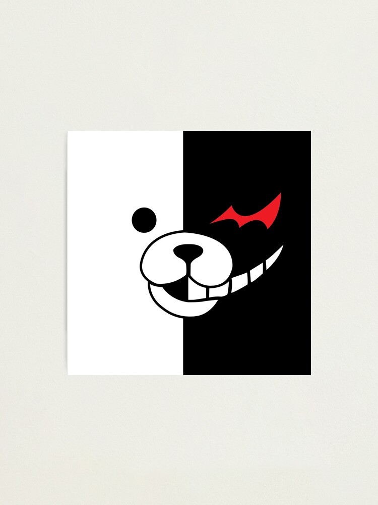 "Monokuma Face" Photographic Print for Sale by Br3ttles | Redbubble