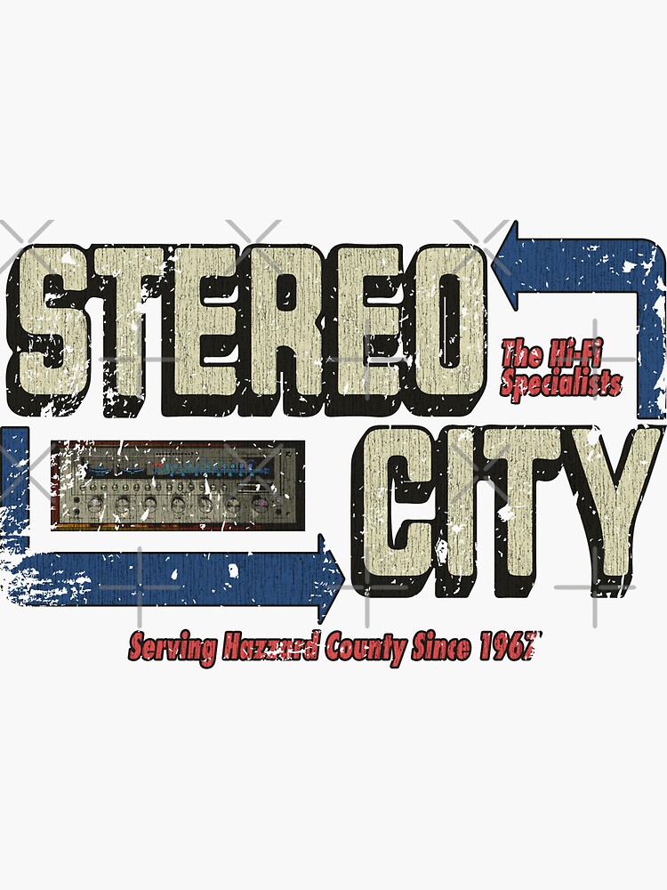 "Stereo City Hi-fi" Sticker by jacobcdietz | Redbubble
