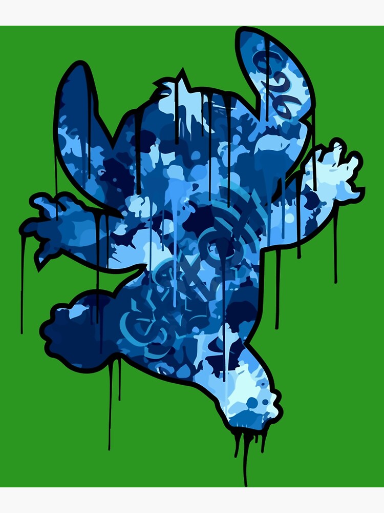 "Stitch Graffiti Silhouette Lilo and Stitch 97love" Poster for Sale by ...