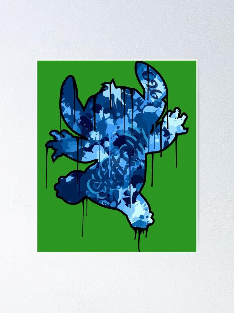 "Stitch Graffiti Silhouette Lilo and Stitch 97love" Poster for Sale by ...