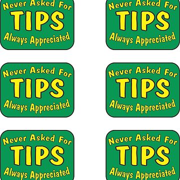 "Tips Sticker Pack" Sticker for Sale by dhajr | Redbubble