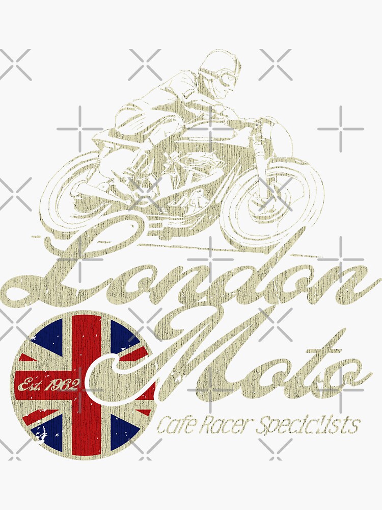 "London Moto Café Racers" Sticker by jacobcdietz | Redbubble