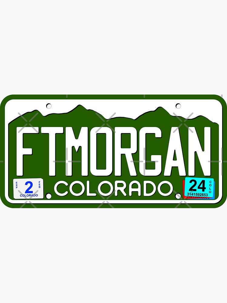 "Colorado License Plate - FT MORGAN" Sticker for Sale by RonTo | Redbubble