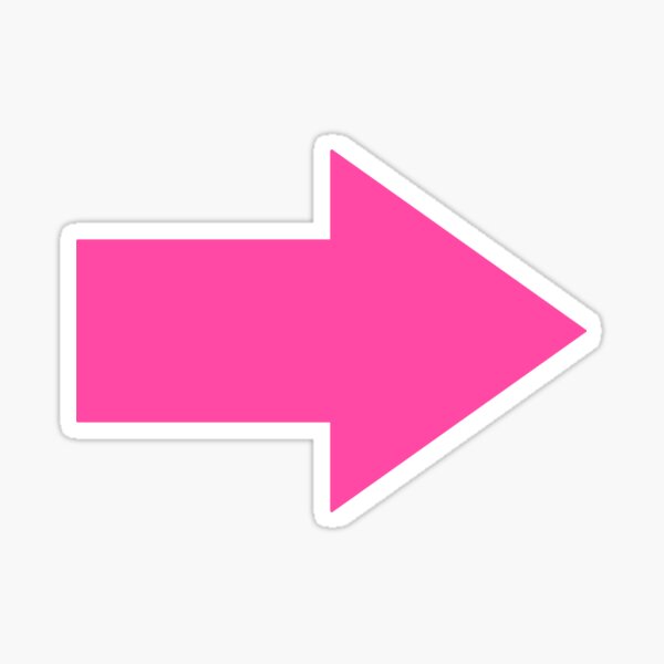"pink arrow" Sticker by Reider | Redbubble