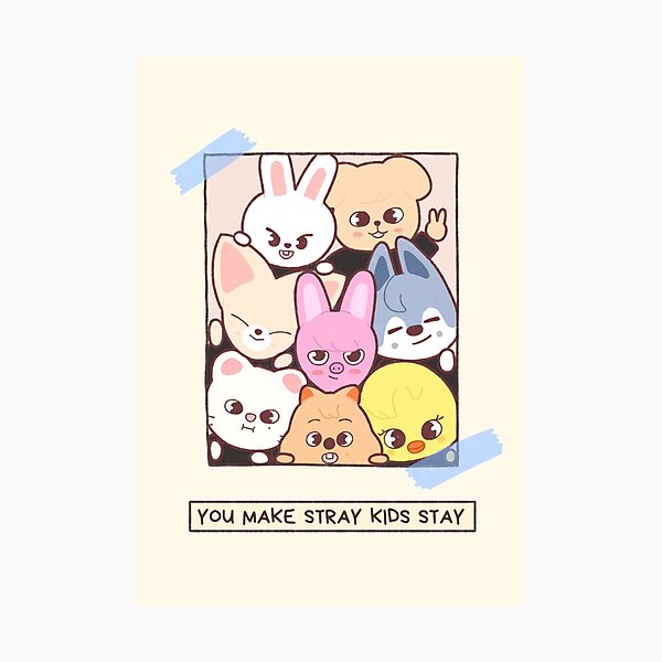 "Stray kids - skzoo" Photographic Print by MomosDrawing | Redbubble