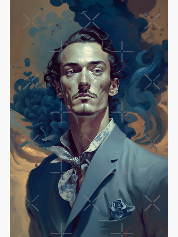 "Beautiful Inspiration Portrait of Salvador DALI, AI art, Print Art ...