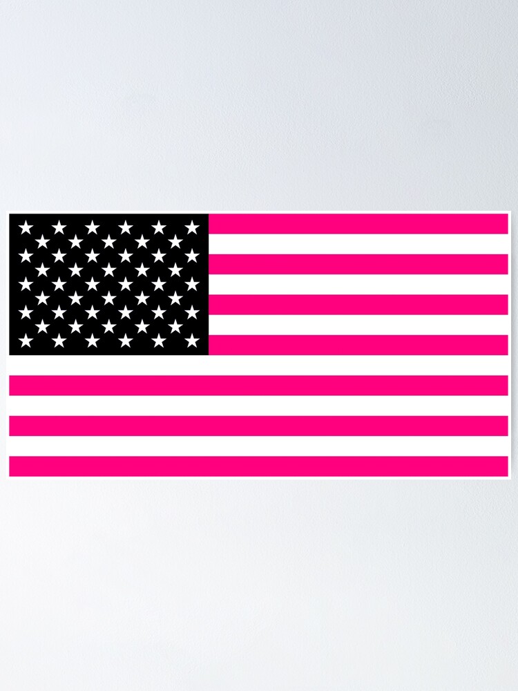 "pink american flag" Poster for Sale by gossiprag | Redbubble