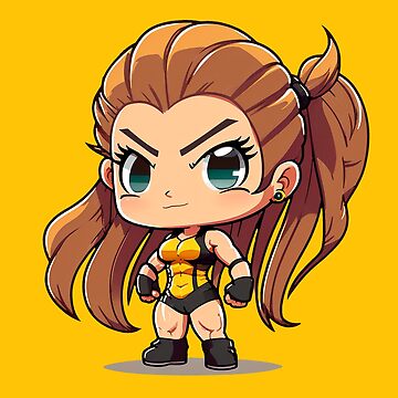 "Strong muscular chibi fitness girl" Sticker for Sale by Jarmo Piironen ...