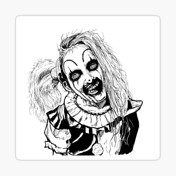 "Terrifier 2- The Little Pale Girl " Sticker for Sale by Brush-Master ...