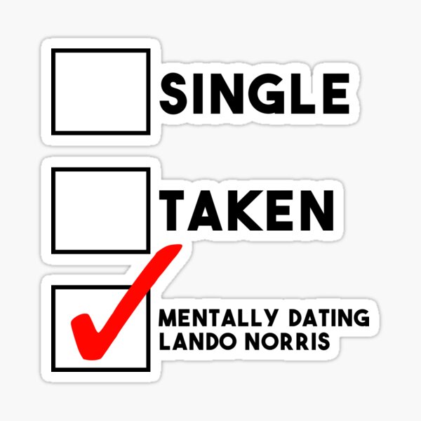 "Mentally dating Lando Norris" Sticker for Sale by POPCulturejb | Redbubble