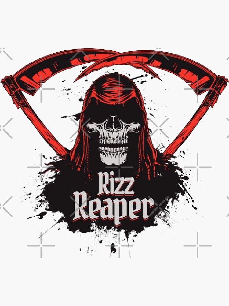 "Rizz reaper" Sticker for Sale by Designs-God | Redbubble