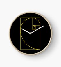 Fibonacci Spiral Clocks | Redbubble