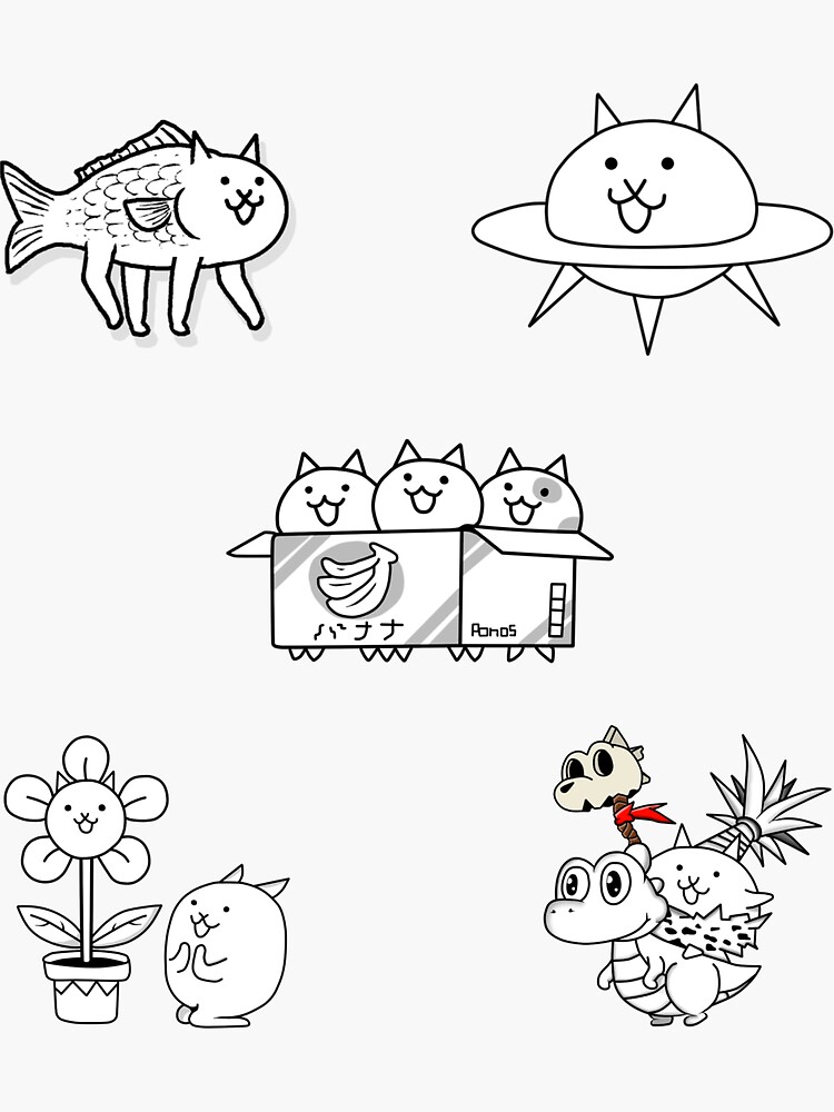 "THE BATTLE CATS GAME Pack" Sticker for Sale by xachanani | Redbubble