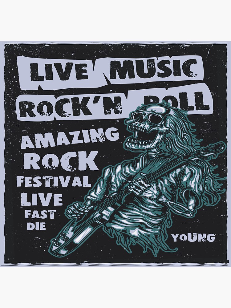 "Amazing Rock Festival Live Fast Did" Sticker for Sale by muamer1 ...