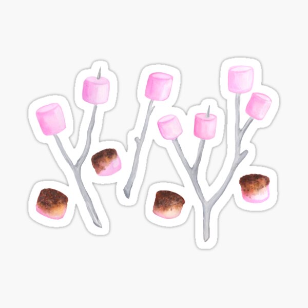 "Toasted Marshmallows - Caramel" Sticker by makemerriness | Redbubble
