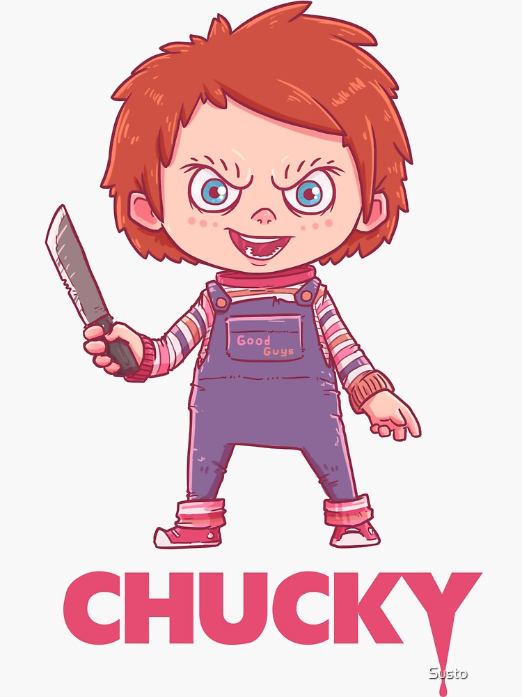 "Chucky!" Sticker for Sale by Susto | Redbubble
