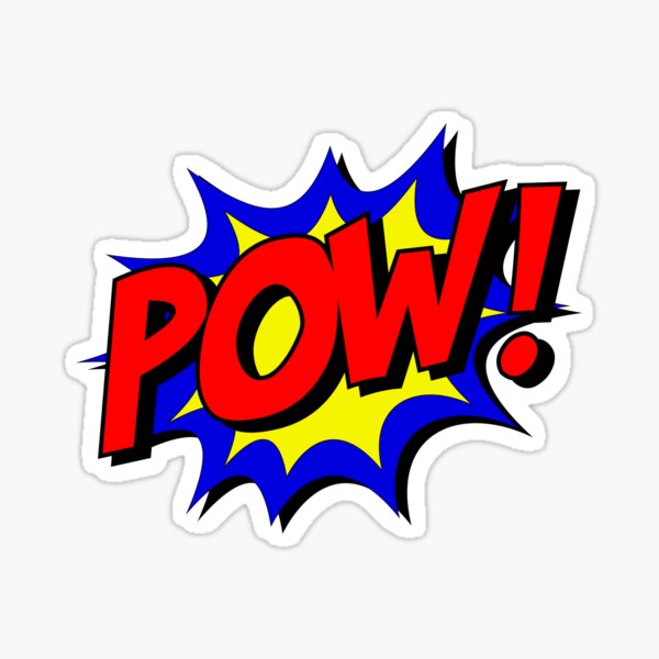 "Superhero POW!" Sticker by Xing7 | Redbubble