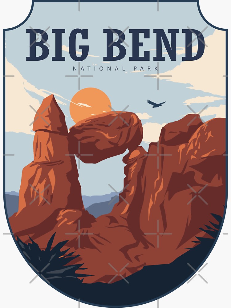 "Big Bend National Park Badge" Sticker for Sale by ayoubel16 | Redbubble