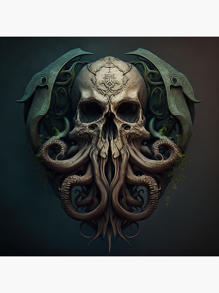 "Cthulhu Skull" Sticker for Sale by JaimeMunn | Redbubble