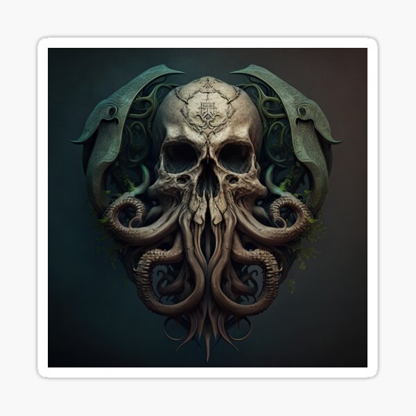 "Cthulhu Skull" Sticker for Sale by JaimeMunn | Redbubble