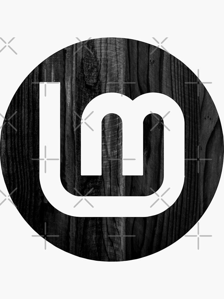 "Linux Mint (Black Wood)" Sticker for Sale by mantra007 | Redbubble