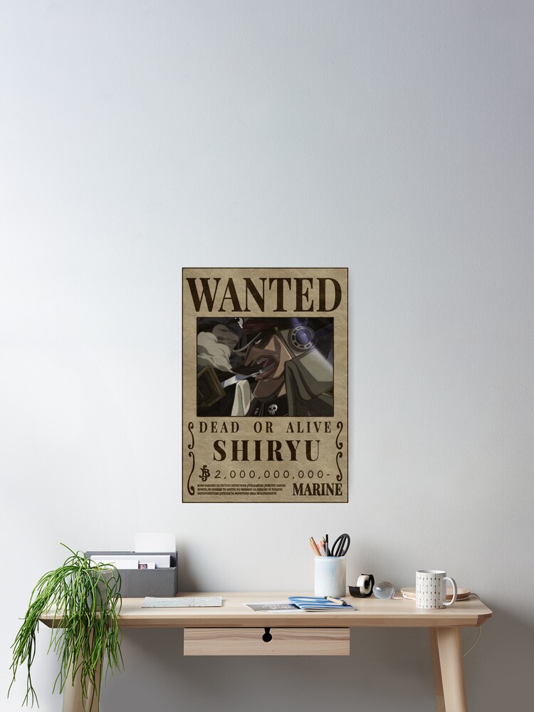"One Piece Shiryu of the rain Bounty Shiliew Wanted" Poster for Sale by ...