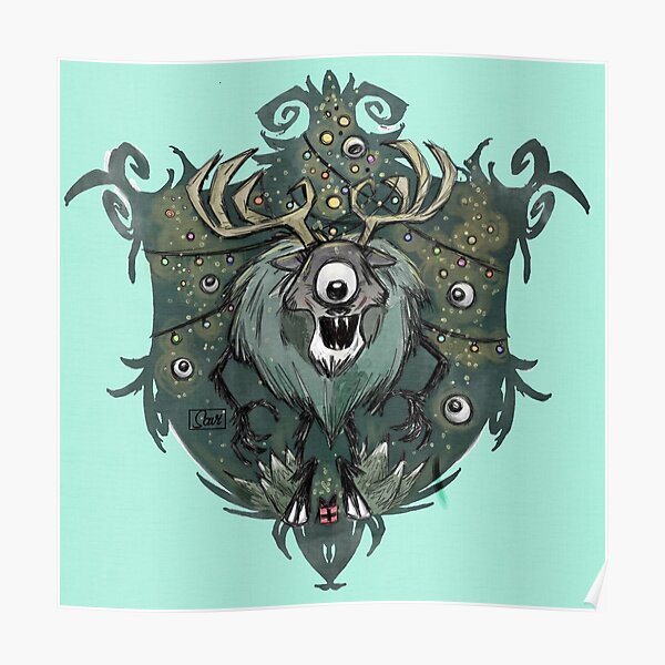 "Deerclops Christmas ( Dont Starve Fanart 2 )" Poster for Sale by ...