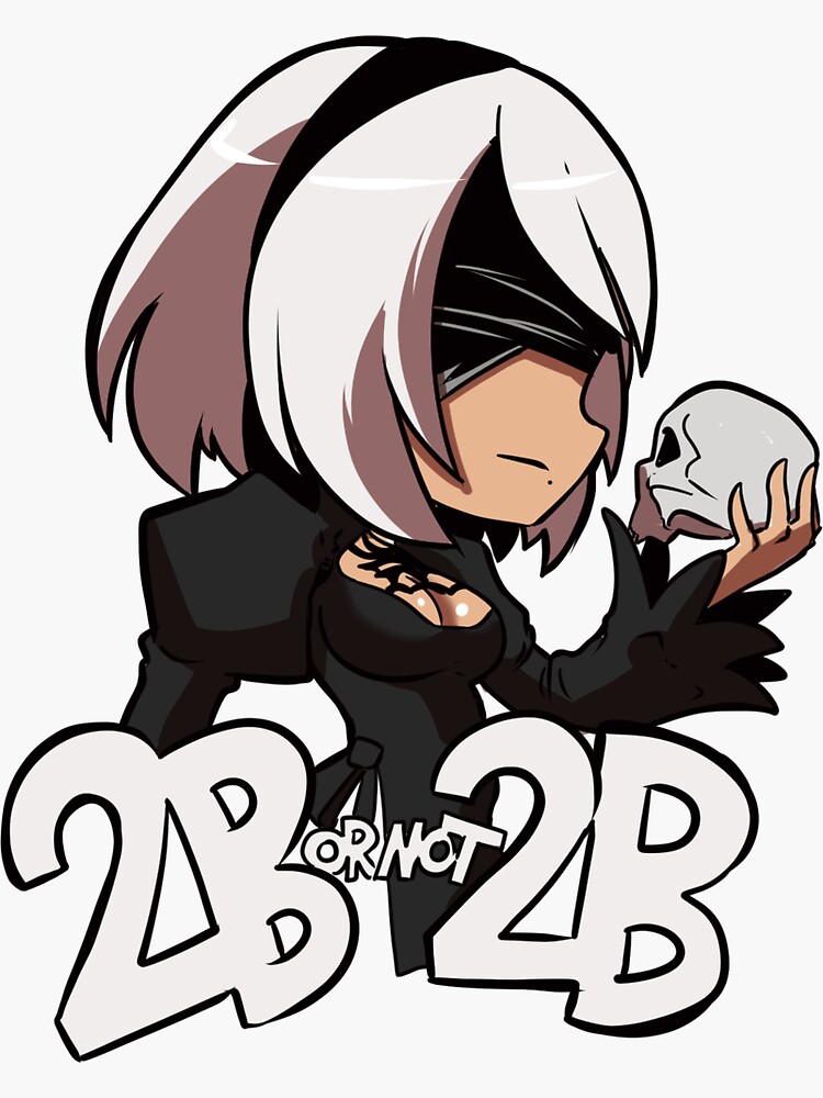 "2b or not 2b" Sticker for Sale by kukuruyo | Redbubble