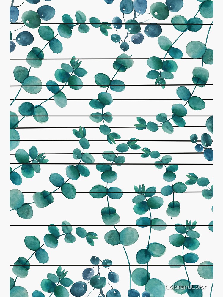 "eucalyptus pattern " Sticker by ColorandColor | Redbubble