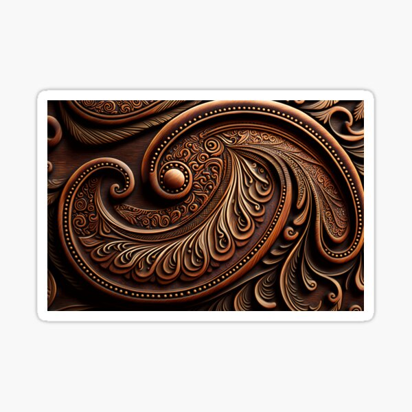 "Paisley Woodwork" Sticker for Sale by odsneed | Redbubble