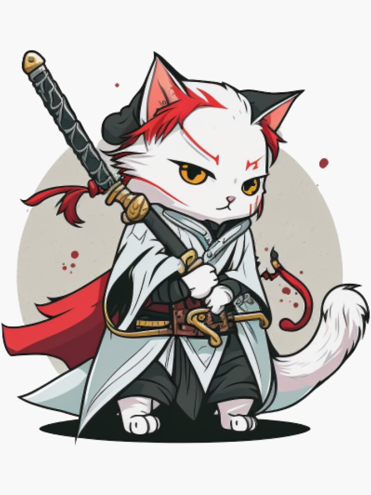 "demon slayer zenitsu agatsuma cat" Sticker for Sale by LFZshop | Redbubble