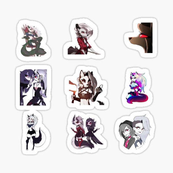 "Loona helluva boss loona stickers pack" Sticker for Sale by youssef ...