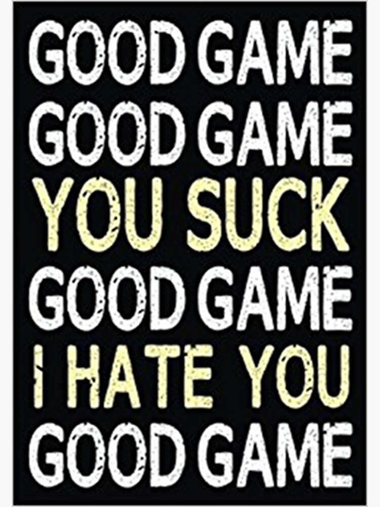 "Good Game" Sticker for Sale by MaggiepieNY | Redbubble