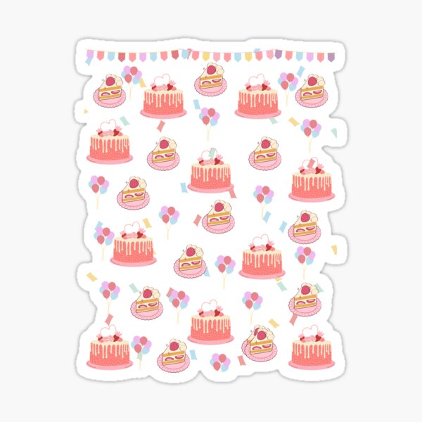 "cake is the life of the party!" Sticker for Sale by memorable1 | Redbubble