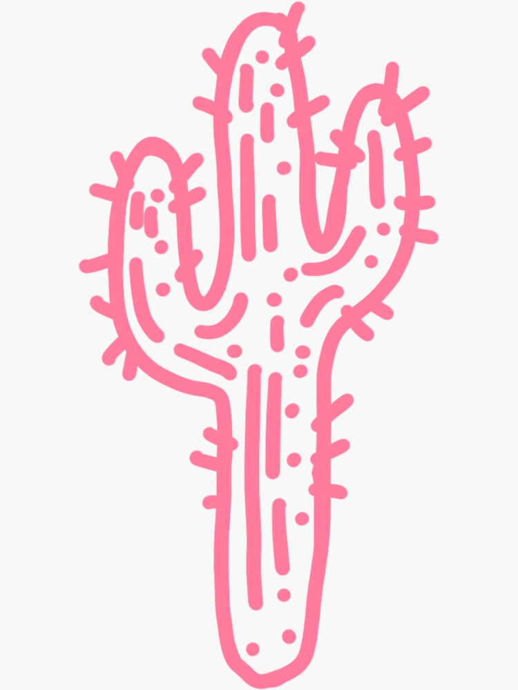 "Pink Cactus" Sticker for Sale by jesredbubble | Redbubble