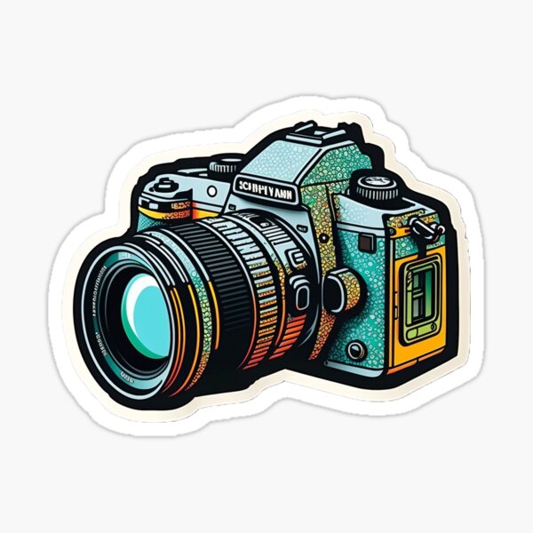 "Pop Art Camera" Sticker for Sale by CreativeCentre | Redbubble