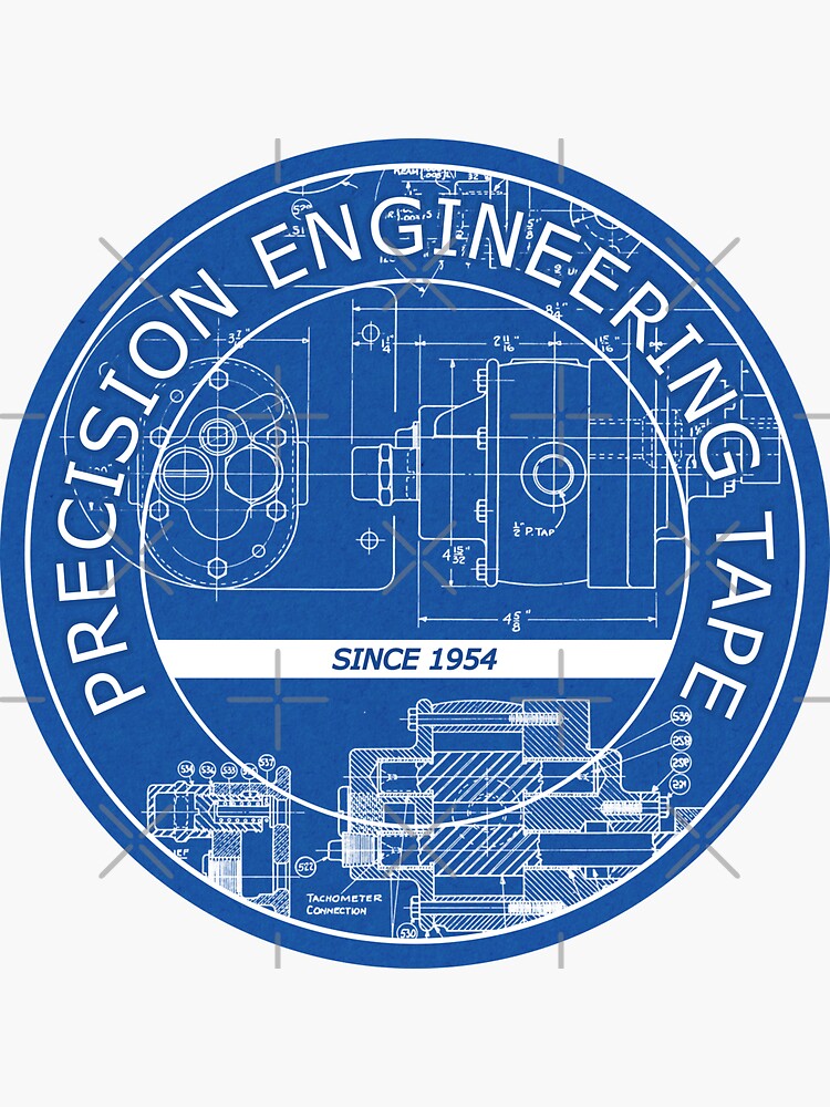 "Precision engineering tape" Sticker for Sale by DrFrankenstone | Redbubble
