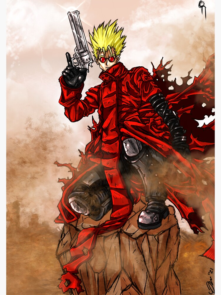 "Vash the Stampede High Quality Design" Sticker by Saidhalim | Redbubble