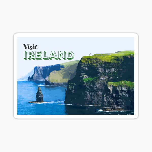 "Visit Ireland" Sticker for Sale by Milli Co Studio | Redbubble