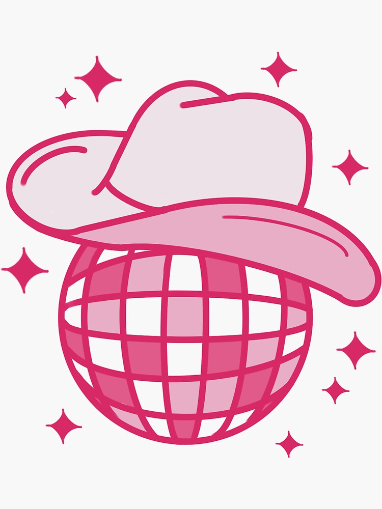 "Cowgirl Hat Disco" Sticker for Sale by katiemod | Redbubble