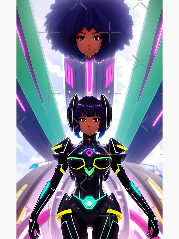 "Face 2 Face | Black Anime Girls" Sticker for Sale by blackanimemecca ...