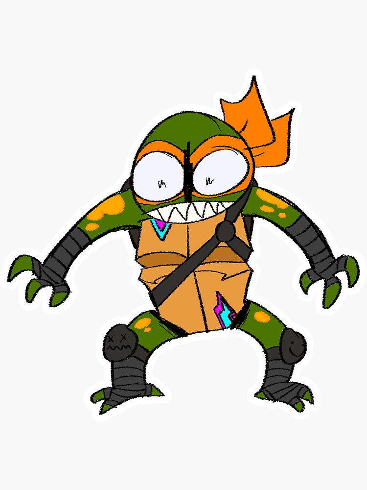 "rottmnt feral mikey" Sticker for Sale by Illuwugirl | Redbubble