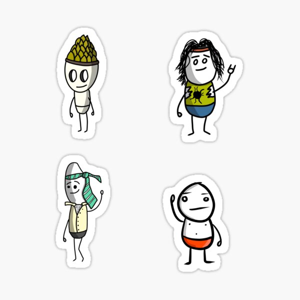 "Stickman Pack 4" Sticker for Sale by StickingWith | Redbubble