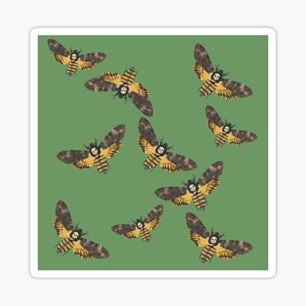 "Death's Head Moths Sage" Sticker for Sale by TrapperWeasel | Redbubble